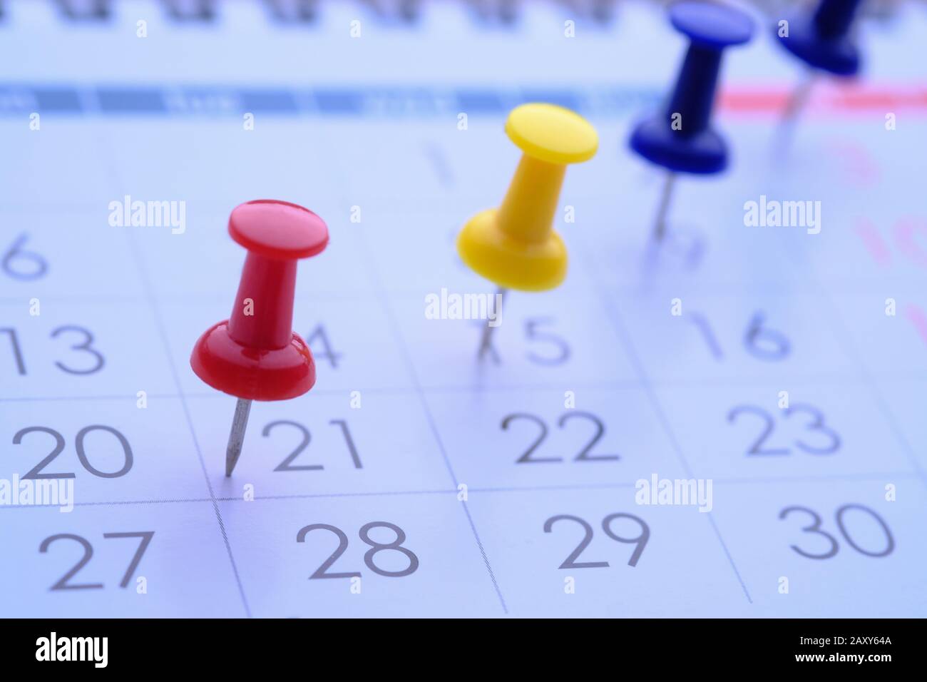 Deadline concept with calendar date, close up Stock Photo - Alamy