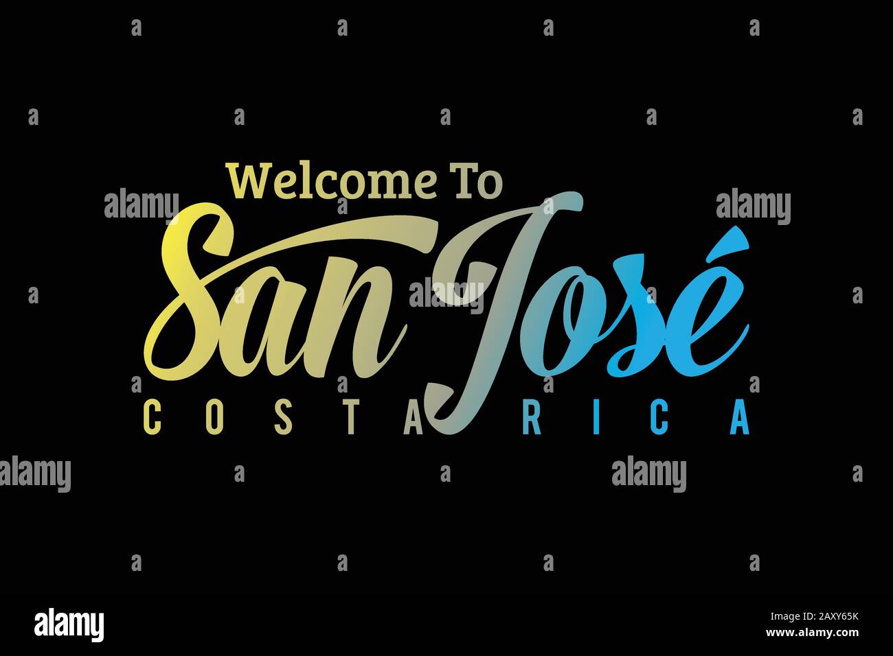 Welcome To San Jose Word Text Creative Font Design Illustration ...
