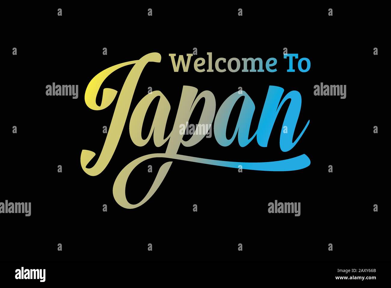 Welcome To Japan Word Text Creative Font Design Illustration. Welcome ...