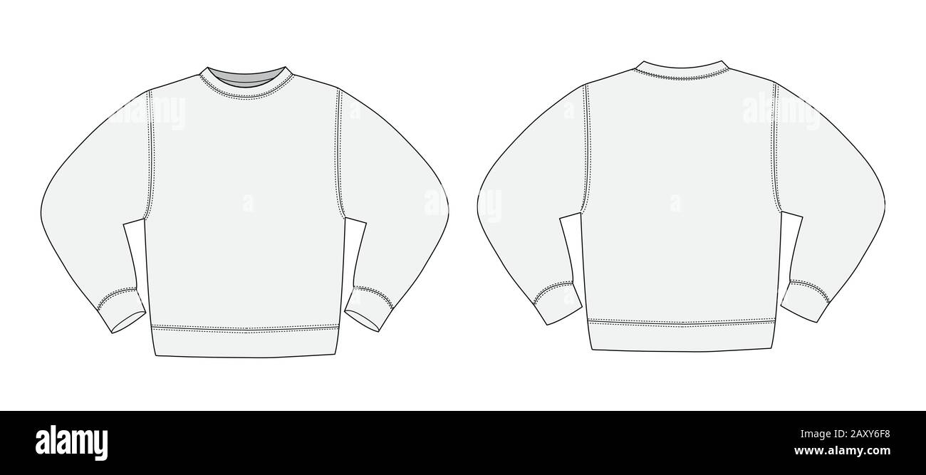 Vector template illustration of sweat shirt Stock Vector Image & Art ...