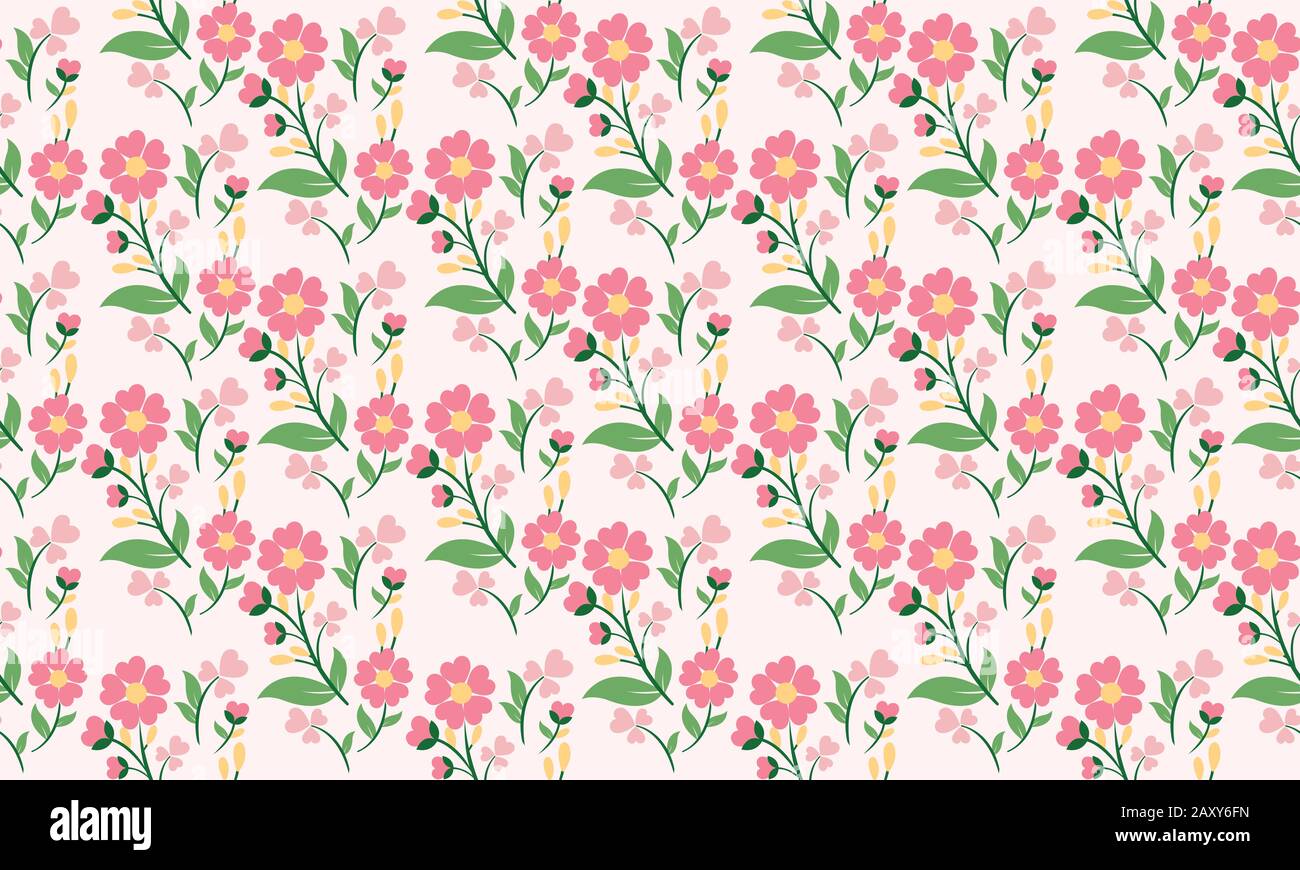 Unique poster for spring, with pattern background of leaf and floral ...