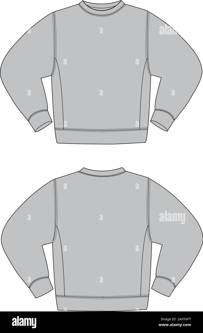 Vector template illustration of sweat shirt Stock Vector Image & Art ...