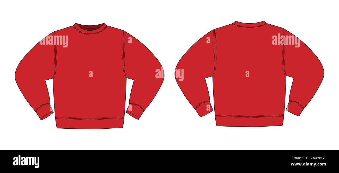 Vector template illustration of sweat shirt Stock Vector Image & Art ...