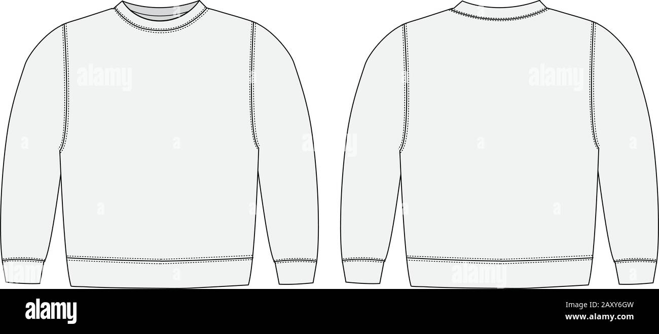 Vector template illustration of sweat shirt Stock Vector Image & Art ...