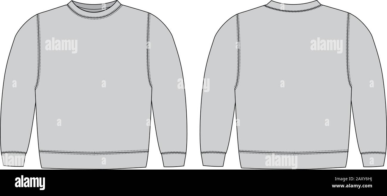 Vector template illustration of sweat shirt Stock Vector Image & Art ...