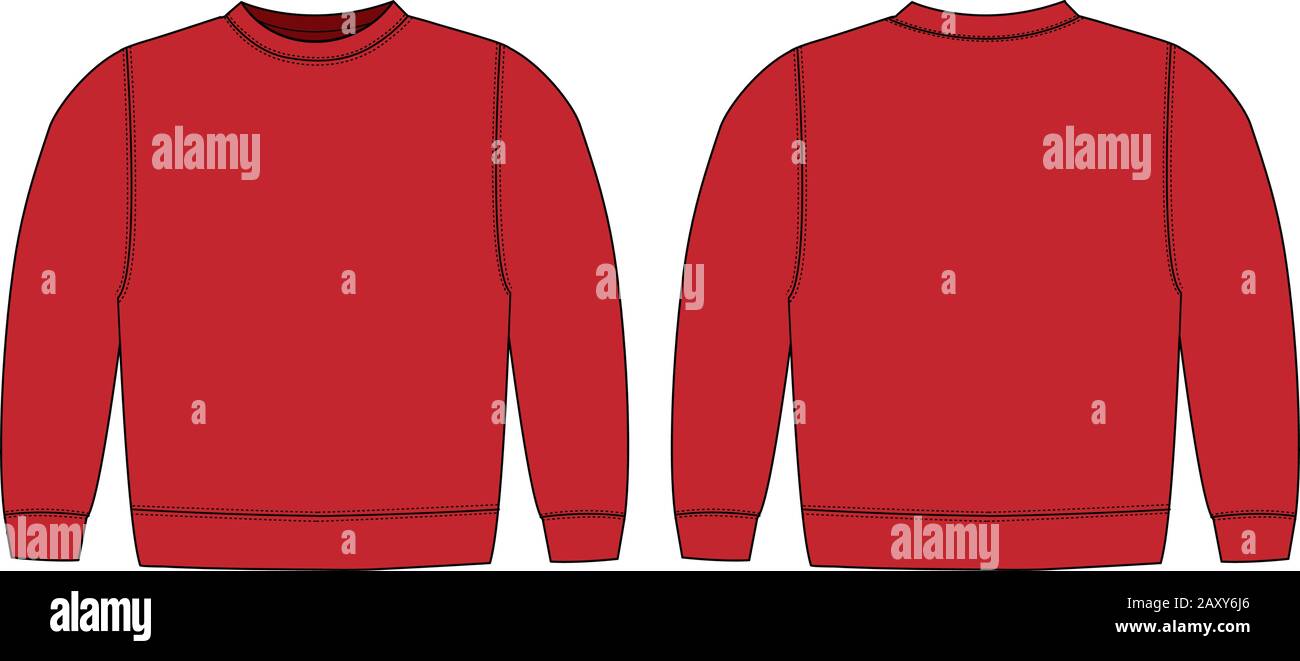 Vector template illustration of sweat shirt Stock Vector Image & Art ...