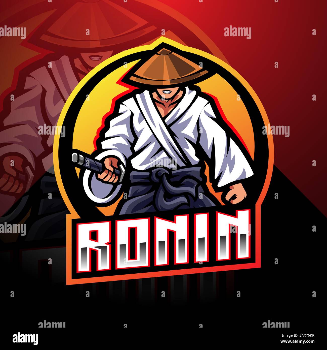 Ronin esport mascot logo design Stock Vector Image & Art - Alamy
