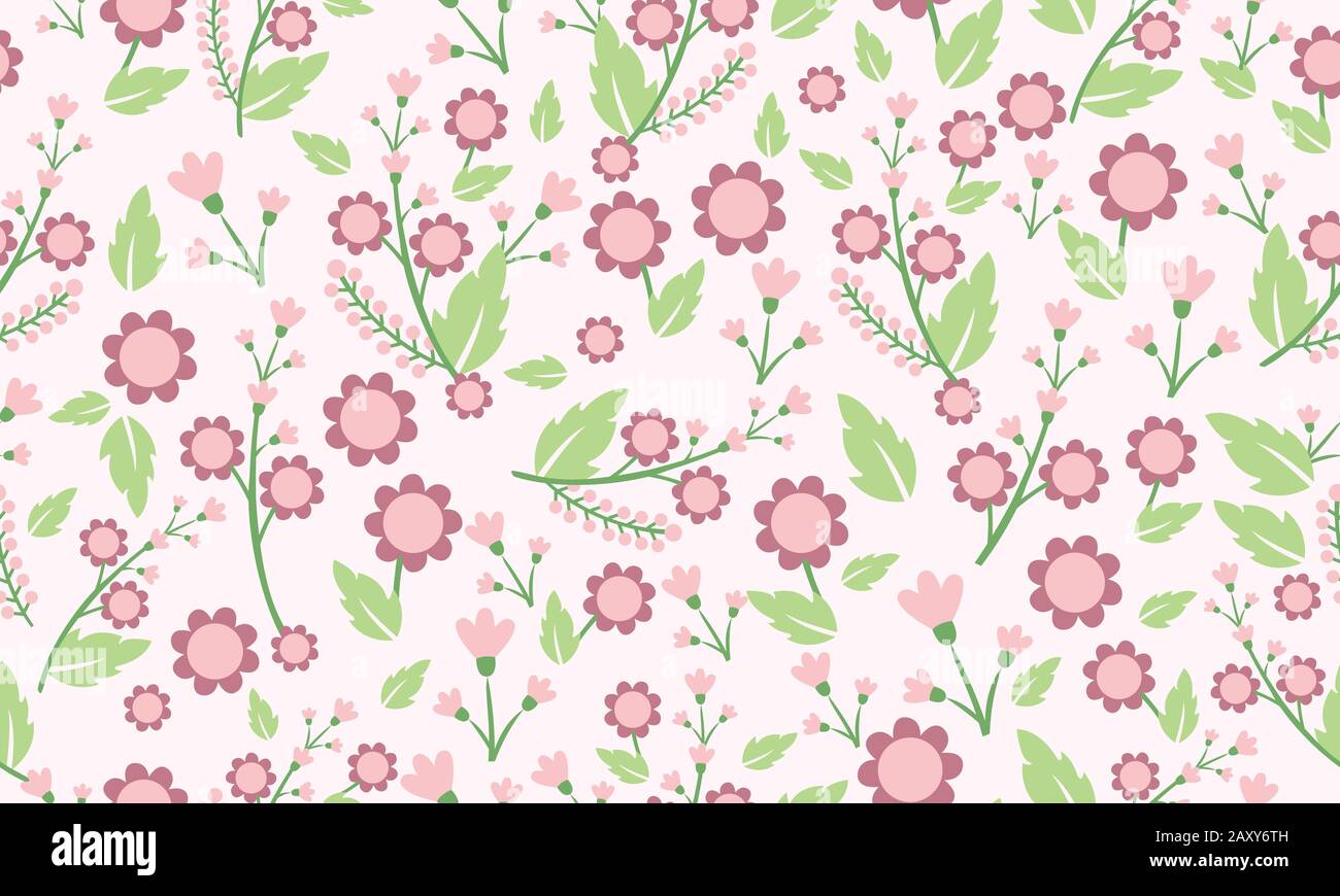 Elegant wallpaper for spring floral pattern background, with leaf and ...