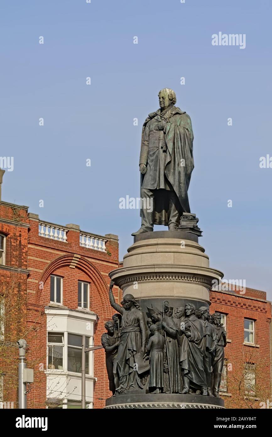 Bronze statue of political leader and catholic emancipator Daniel O ...
