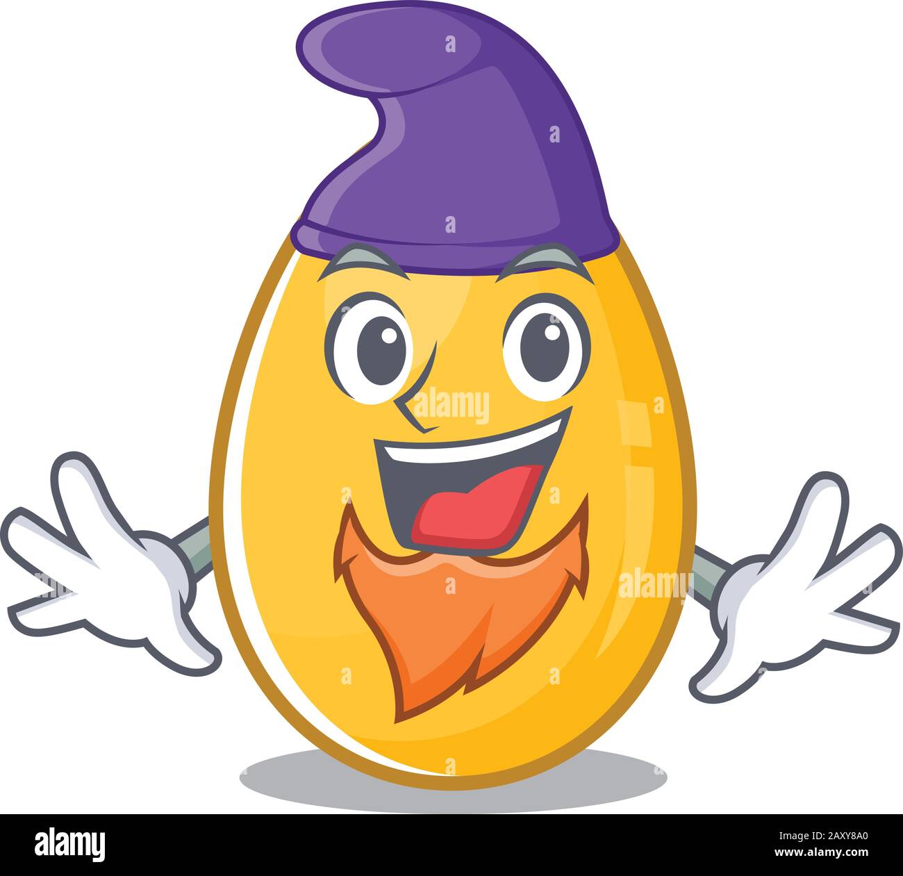 cartoon mascot of funny golden egg dressed as an Elf Stock Vector Image ...