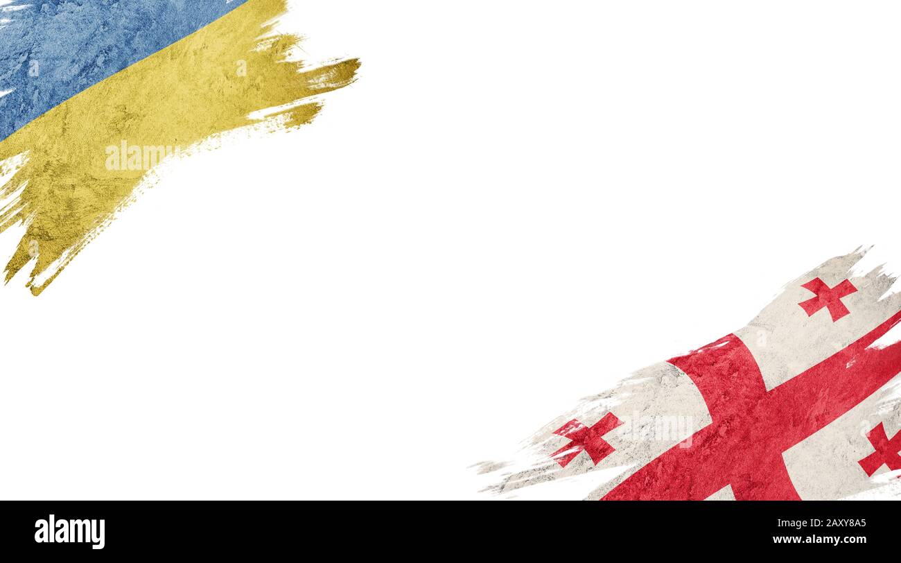 Georgia ukraine flags on politics hi-res stock photography and images ...