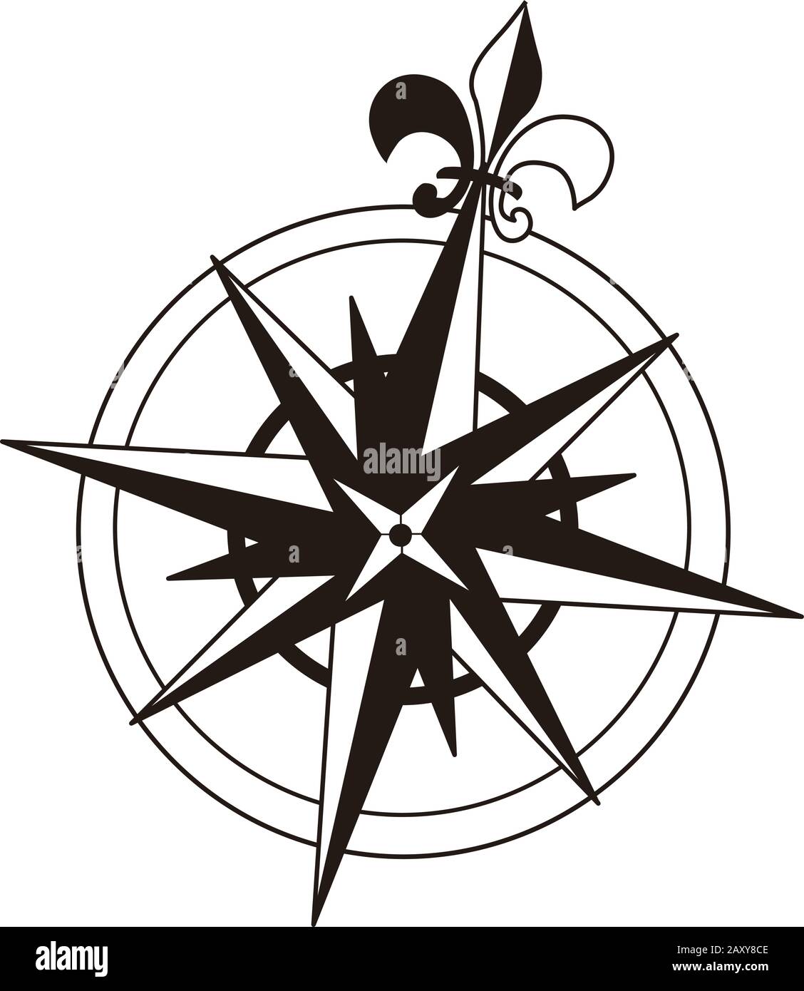 Vintage Travel Compass Stock Vector Images Alamy