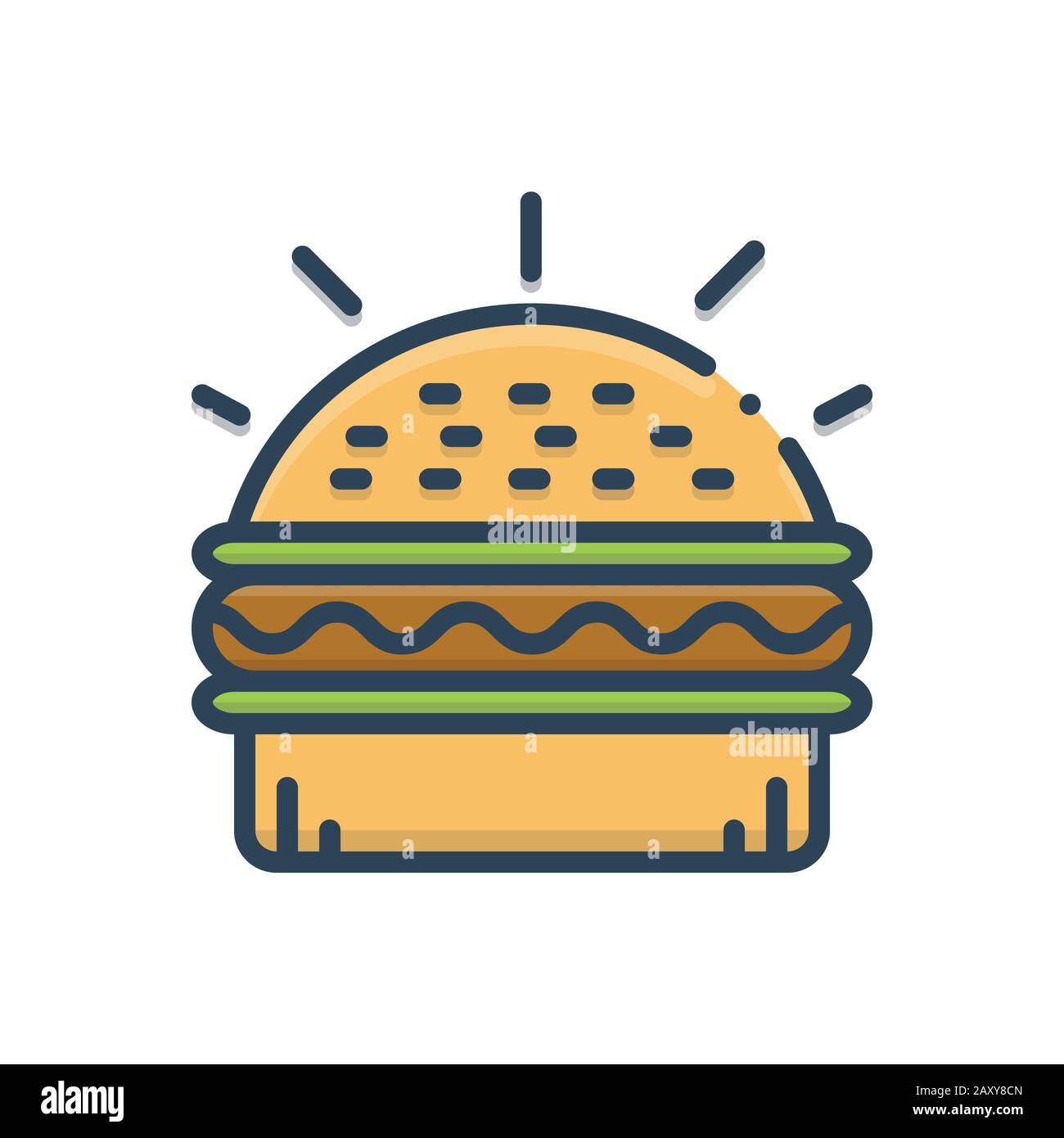 Illustration for burger sandwich Stock Vector Image & Art - Alamy