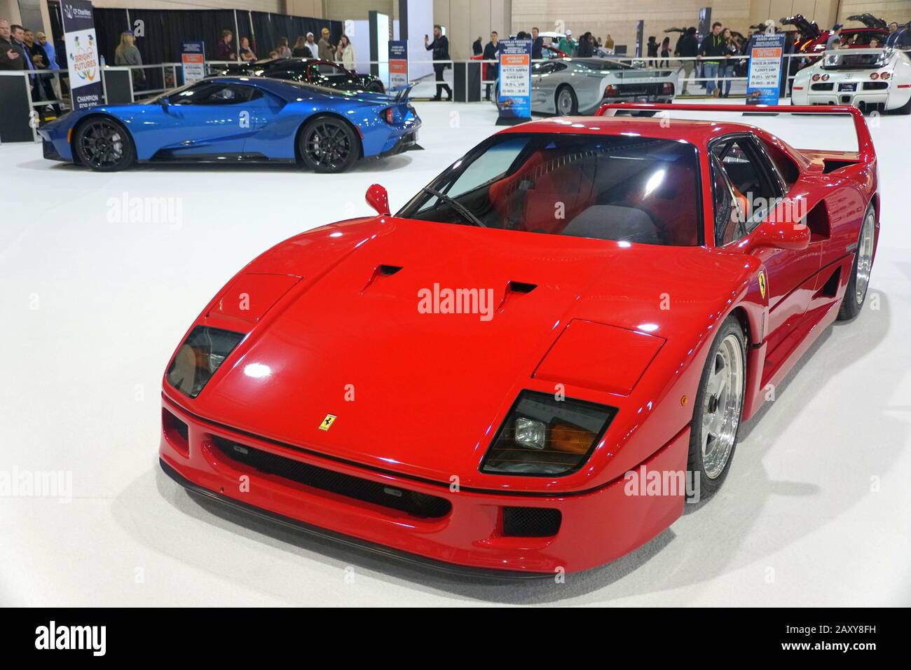 Philadelphia, Pennsylvania, U.S.A - February 9, 2020 - A bright red ...