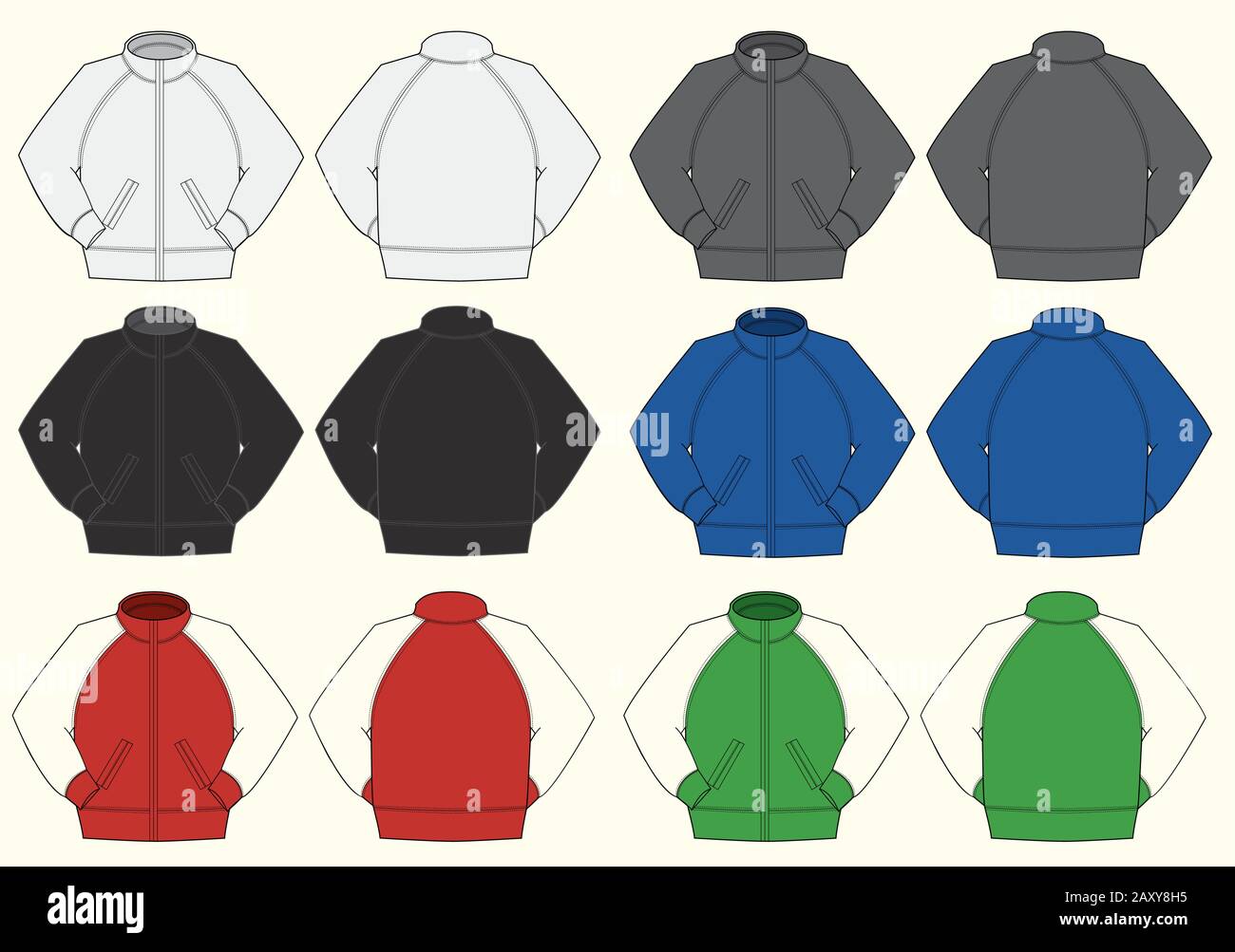 Vector template illustration of jumper / training wear Stock Vector ...