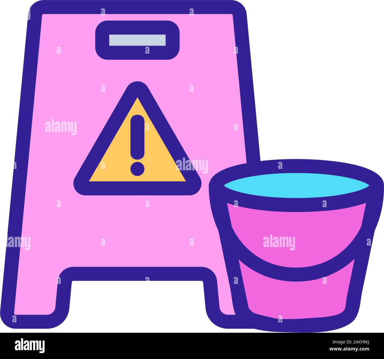 Wet cleaning icon vector. Isolated contour symbol illustration Stock ...