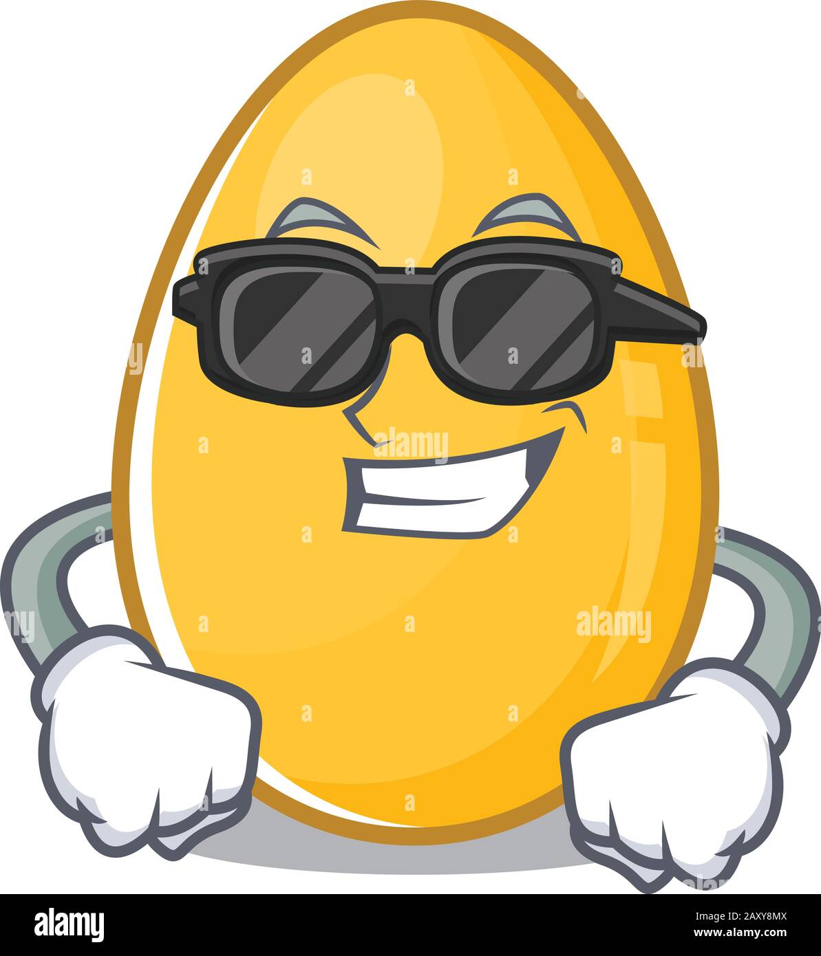 Super cool golden egg character wearing black glasses Stock Vector ...