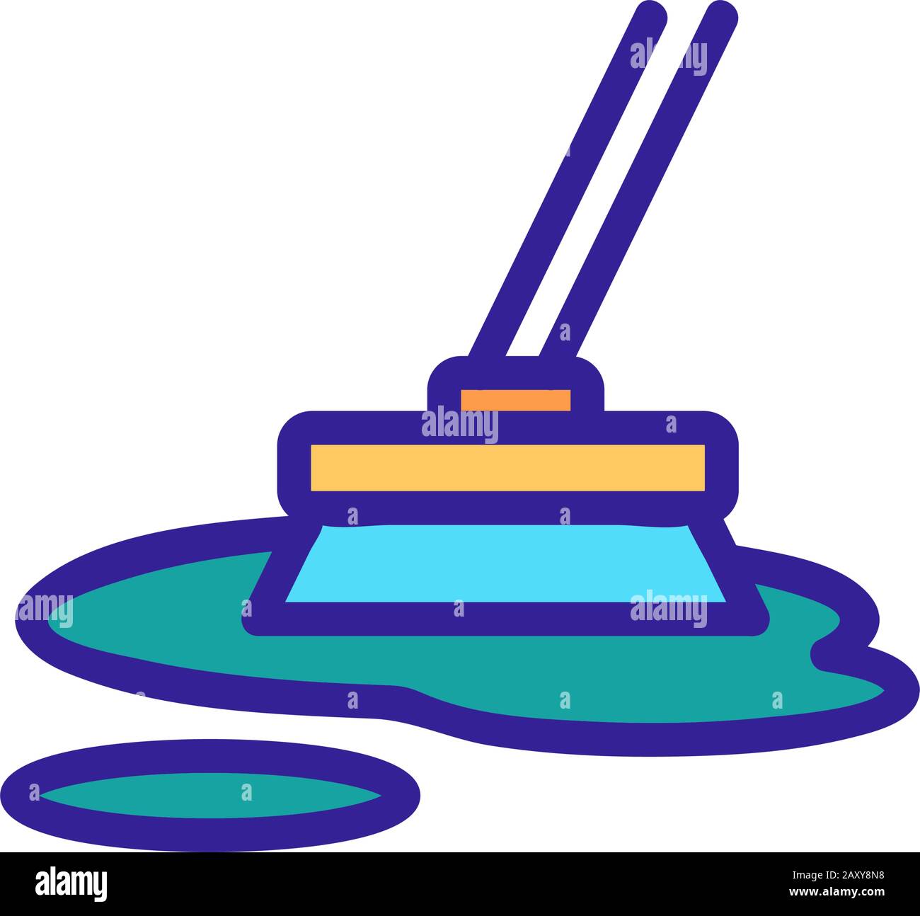 Wet cleaning icon vector. Isolated contour symbol illustration Stock ...