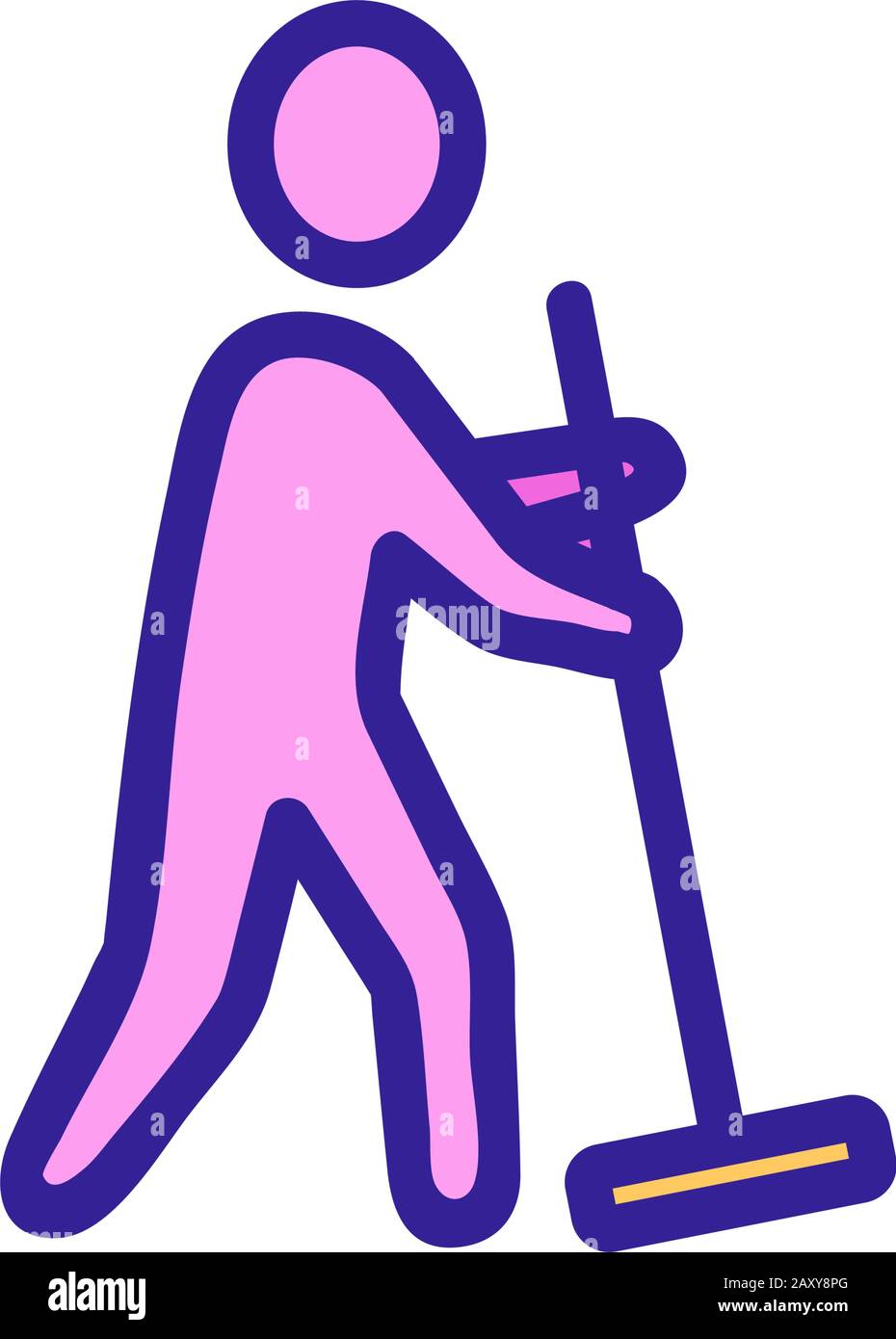 Wet cleaning icon vector. Isolated contour symbol illustration Stock ...