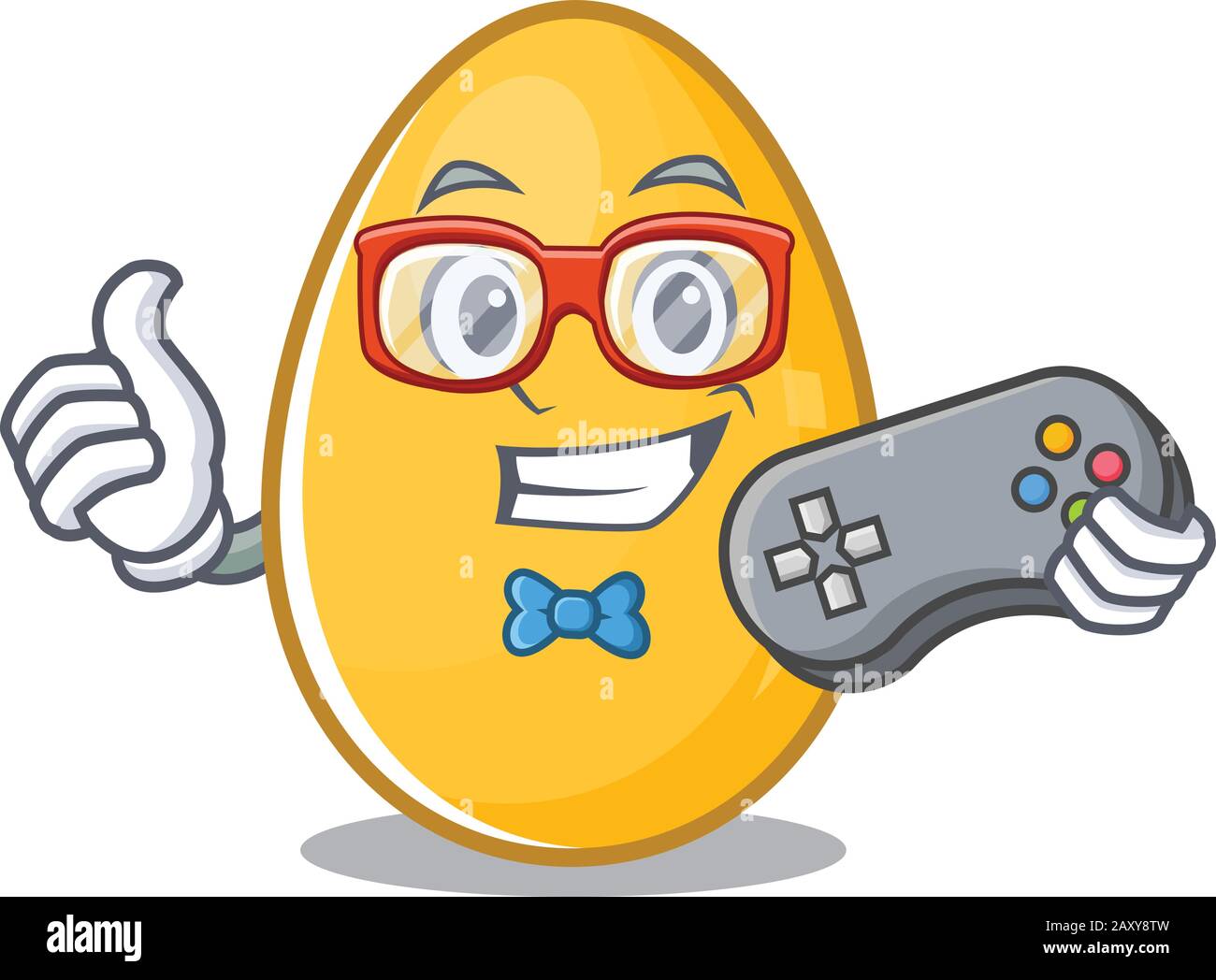 Smiley gamer golden egg cartoon mascot style Stock Vector Image & Art ...
