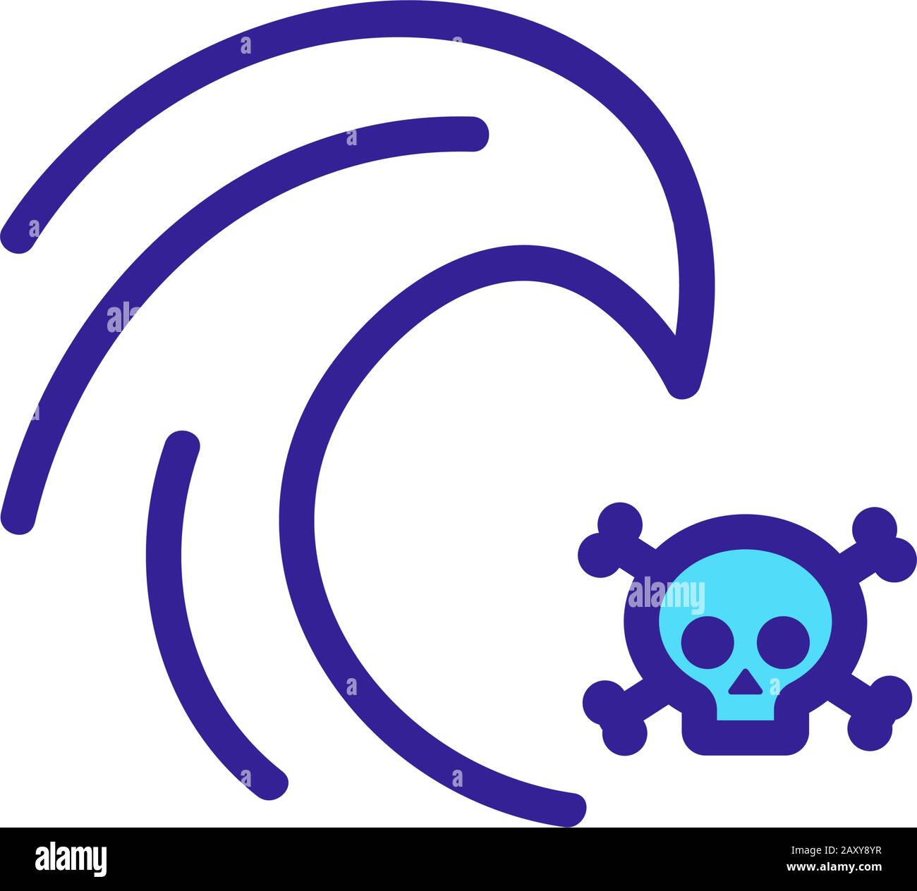 Tsunami icon vector. Isolated contour symbol illustration Stock Vector ...