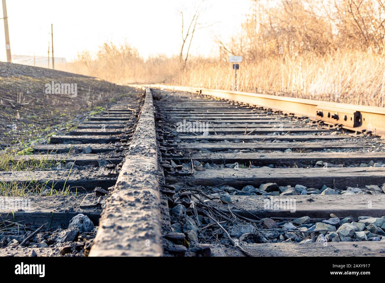 Abandoned railway railroad rail rails hi-res stock photography and ...
