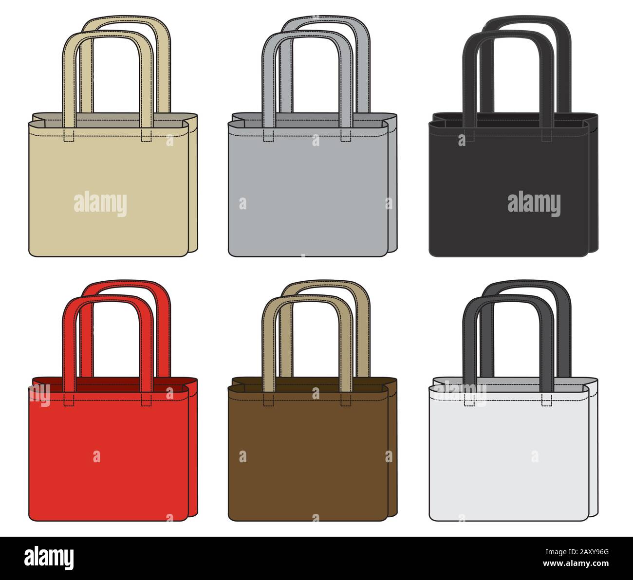 Vector template illustration of Tote Bag Stock Vector Image & Art - Alamy