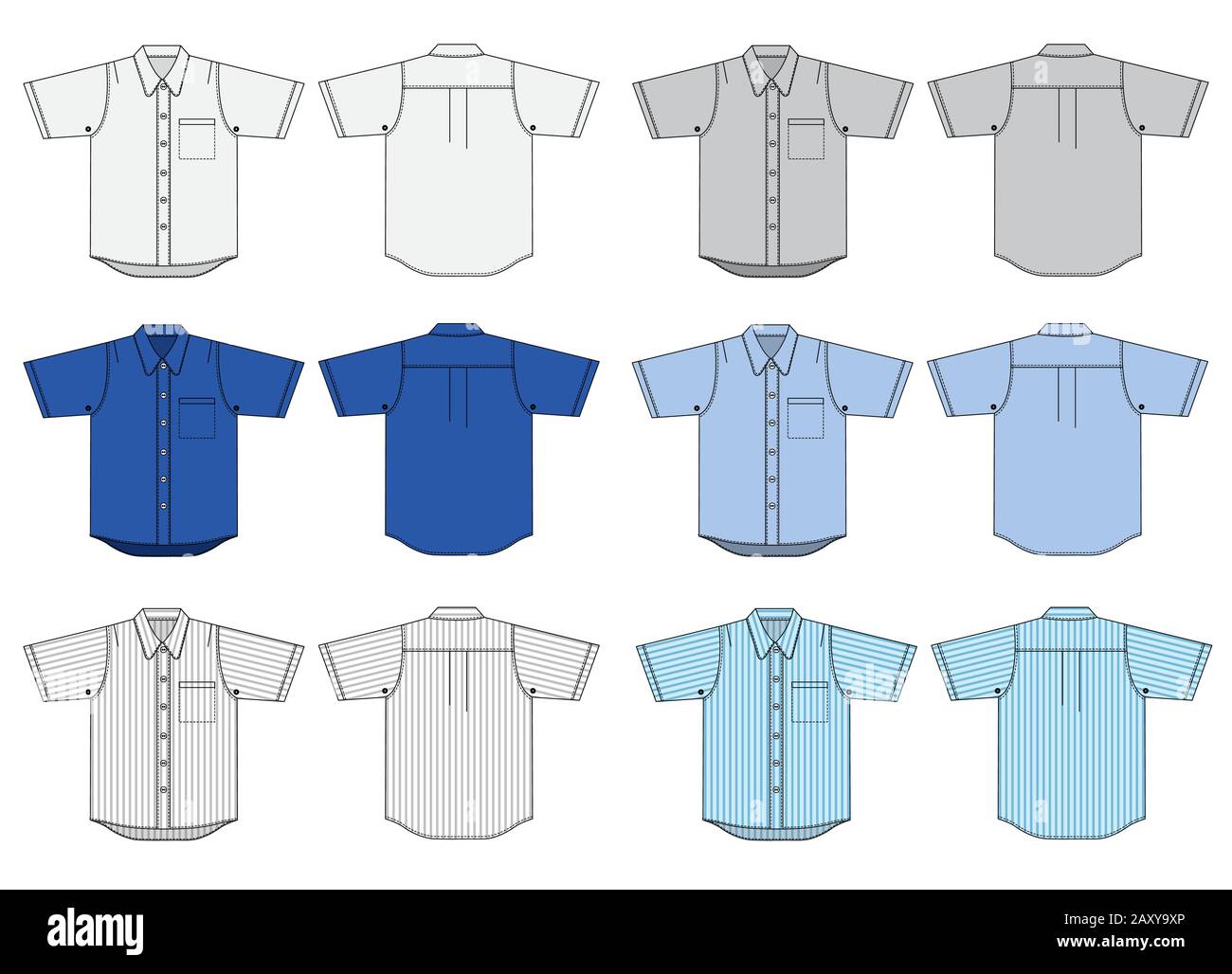 Stripe Blouse Stock Vector Images Alamy