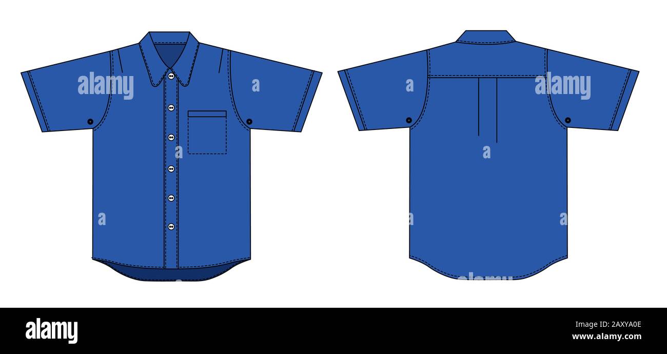 Short Sleeve Shirt Template Short Sleeve Vector Art & Graphics