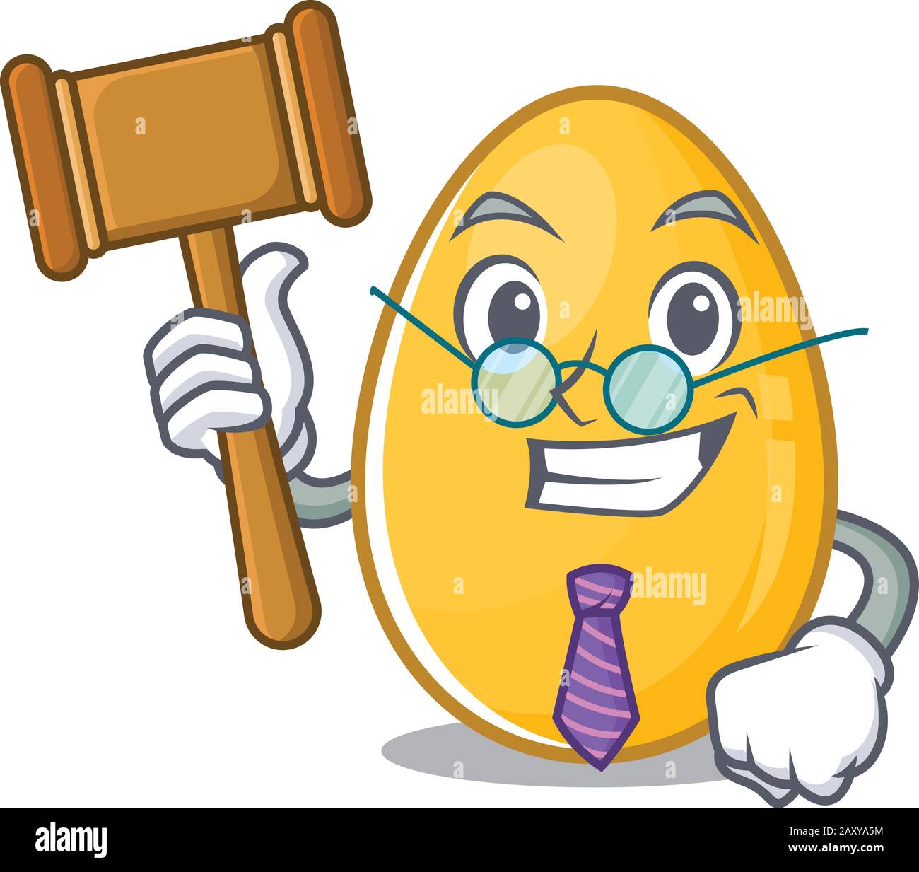 Smart Judge golden egg in mascot cartoon character style Stock Vector ...