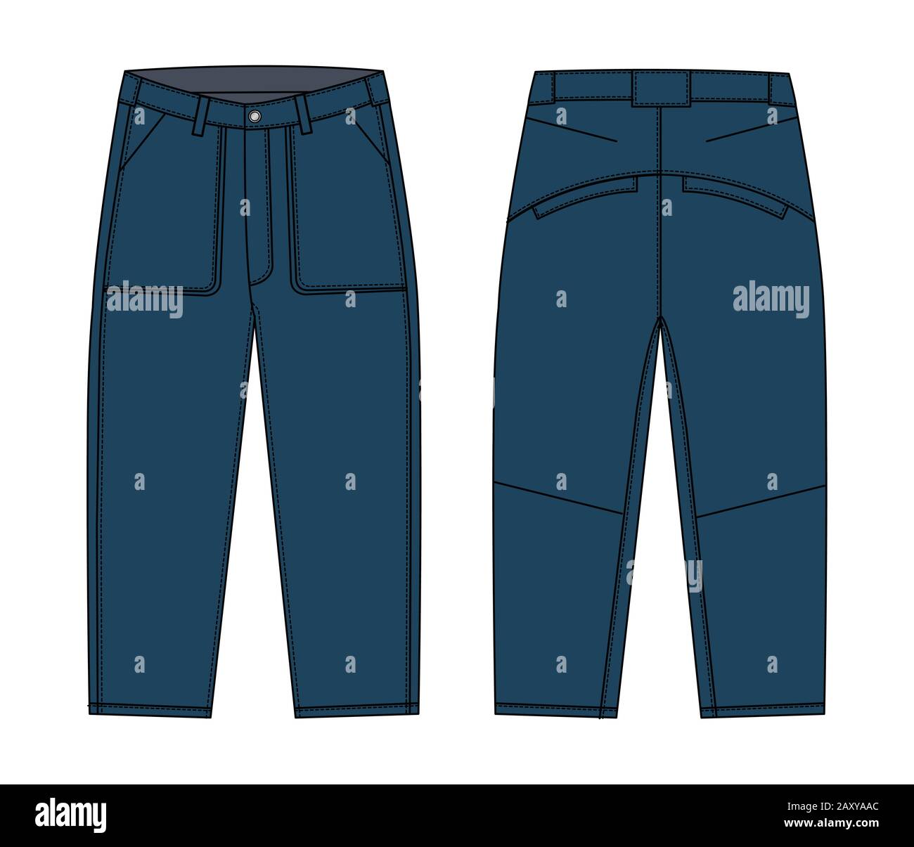 Denim pants vector illustration Stock Vector Image & Art - Alamy
