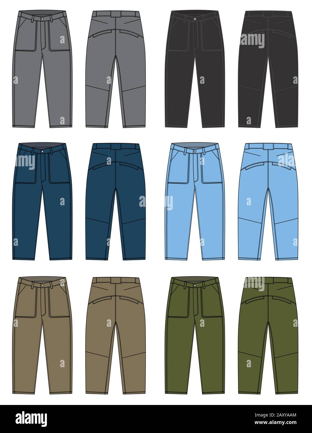 Denim pants vector illustration Stock Vector Image & Art - Alamy