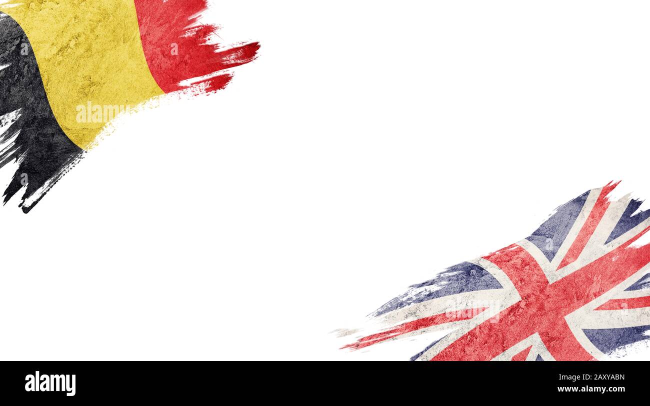 Flags of Belgium and Great Britain on white background Stock Photo - Alamy Flags of Belgium and Great Britain on white background Stock Photo - Alamy