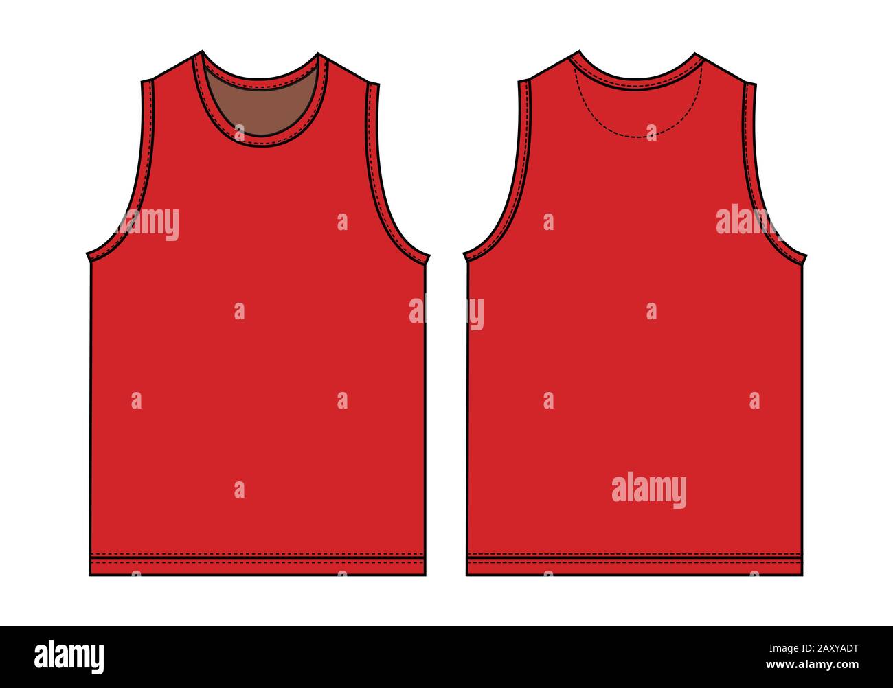 Sleeveless red top Stock Vector Images - Alamy