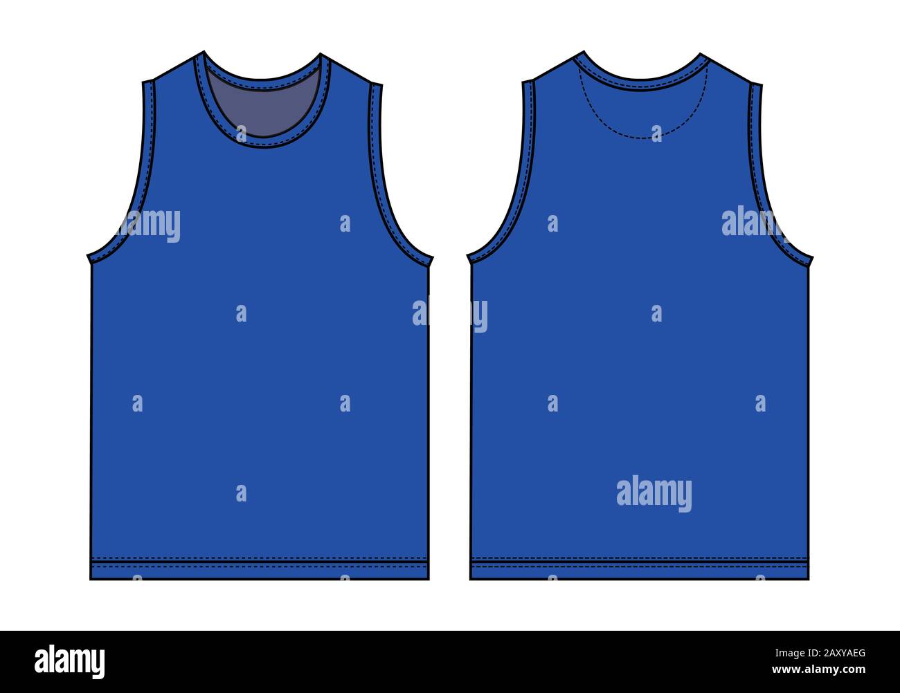 Tank top, sleeveless shirt template illustration Stock Vector Image ...