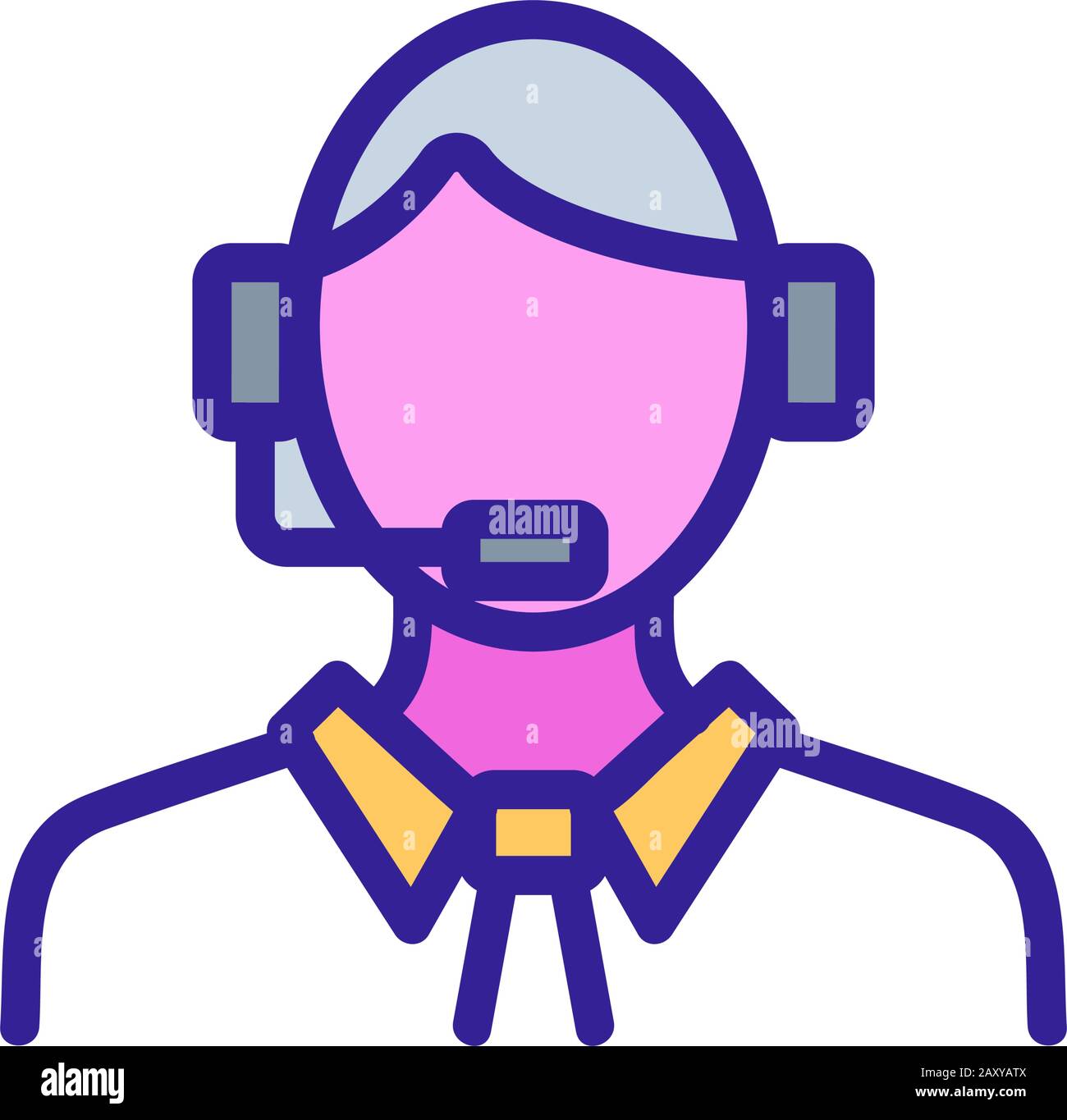 Dispatcher icon vector. Isolated contour symbol illustration Stock ...