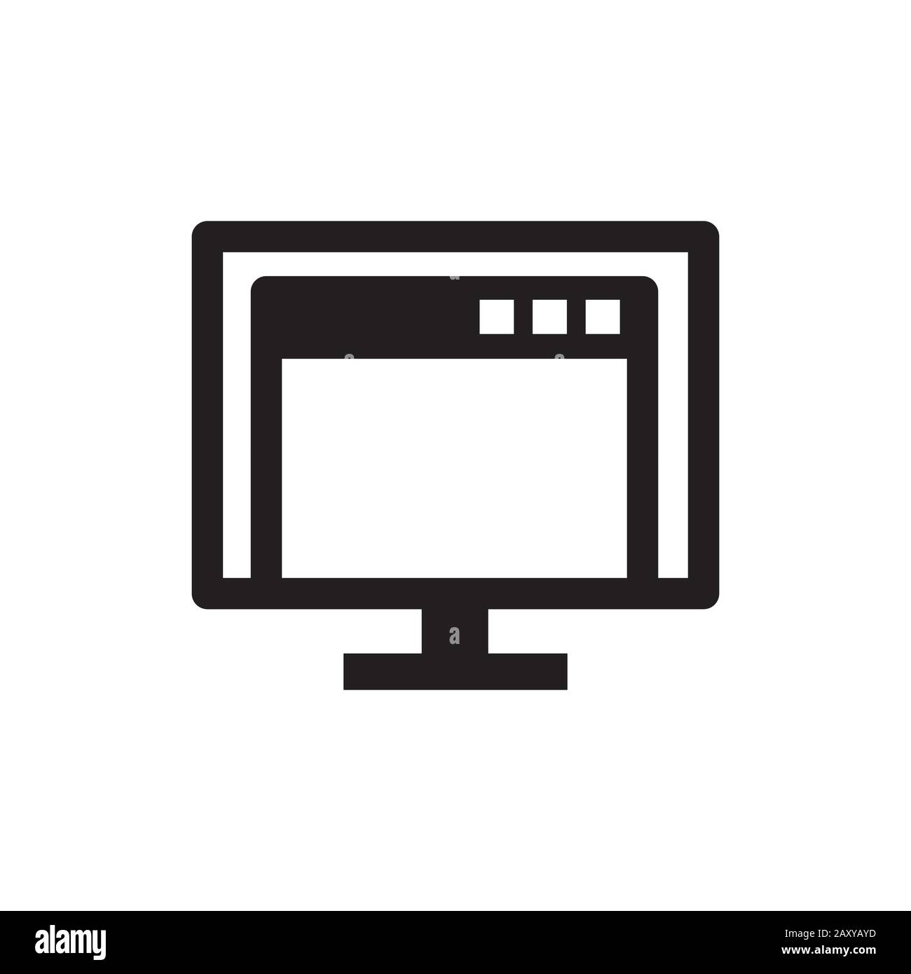 monitor , internet icon illustration Stock Vector Image & Art - Alamy