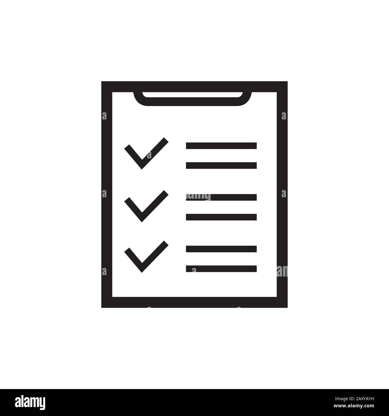 Evaluation simple vector icon Cut Out Stock Images & Pictures - Alamy