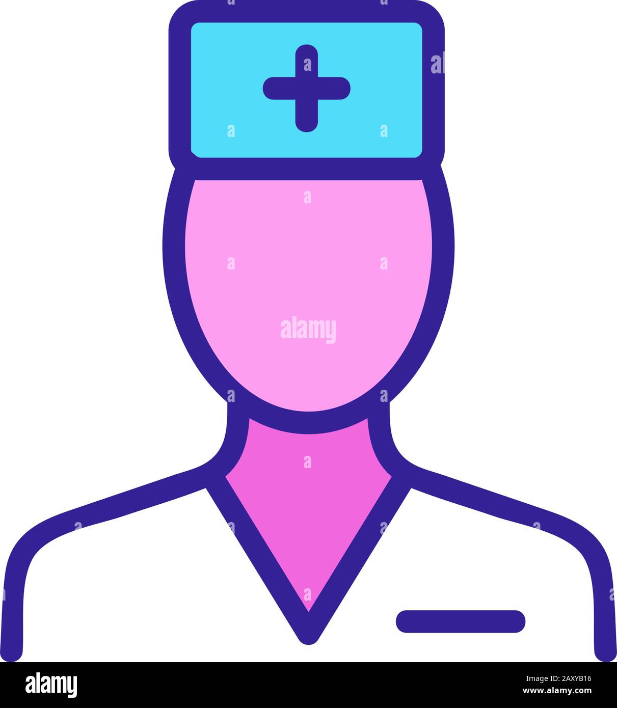 Nurse icon vector. Isolated contour symbol illustration Stock Vector ...