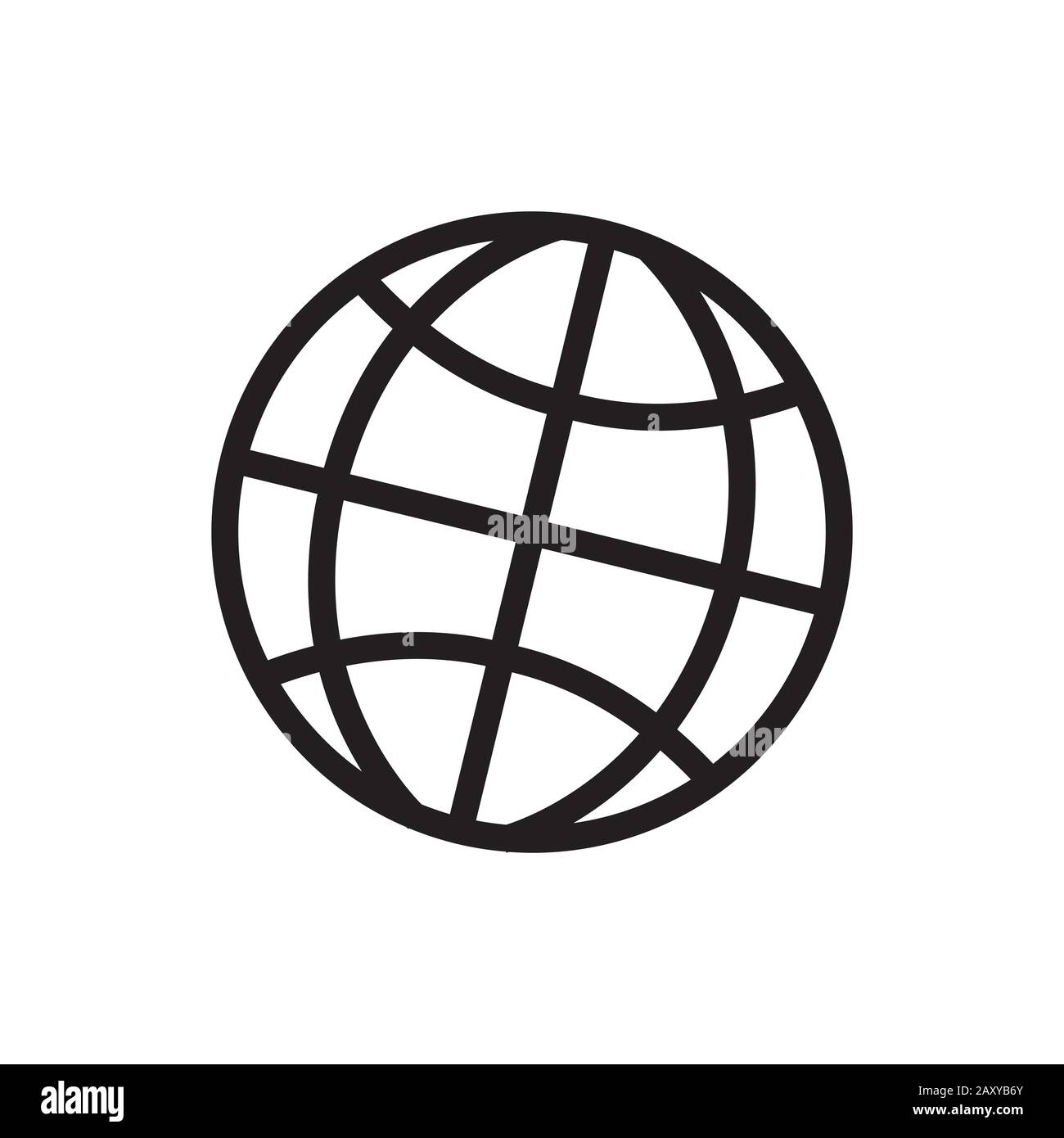 Illustration planet earth icon Black and White Stock Photos & Images ...