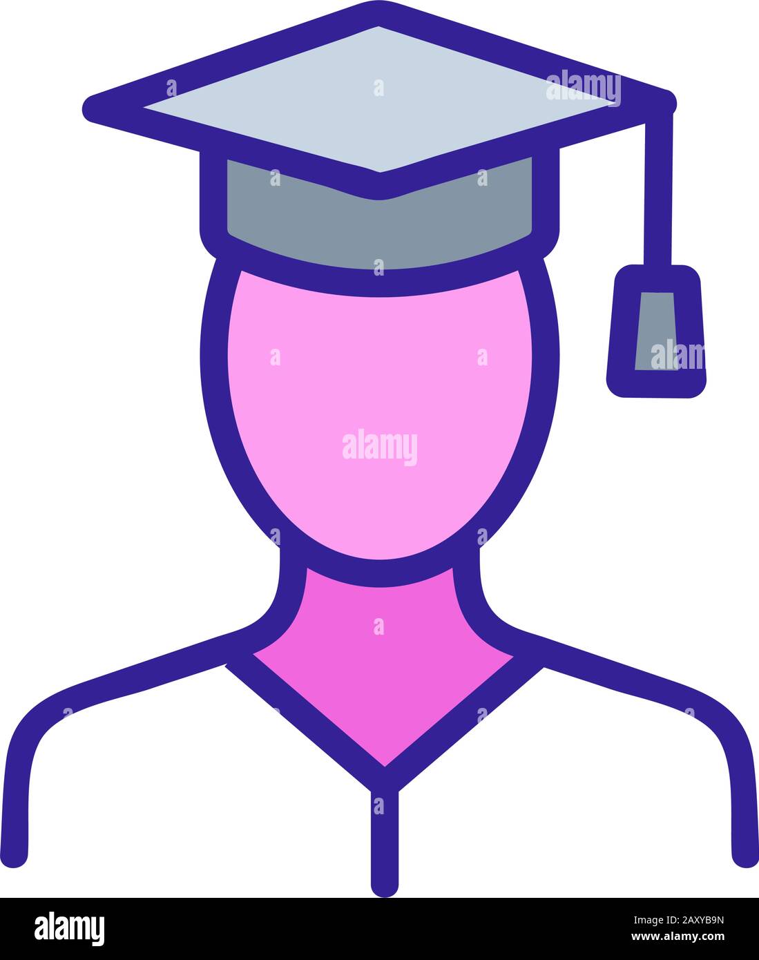 Student icon vector. Isolated contour symbol illustration Stock Vector ...