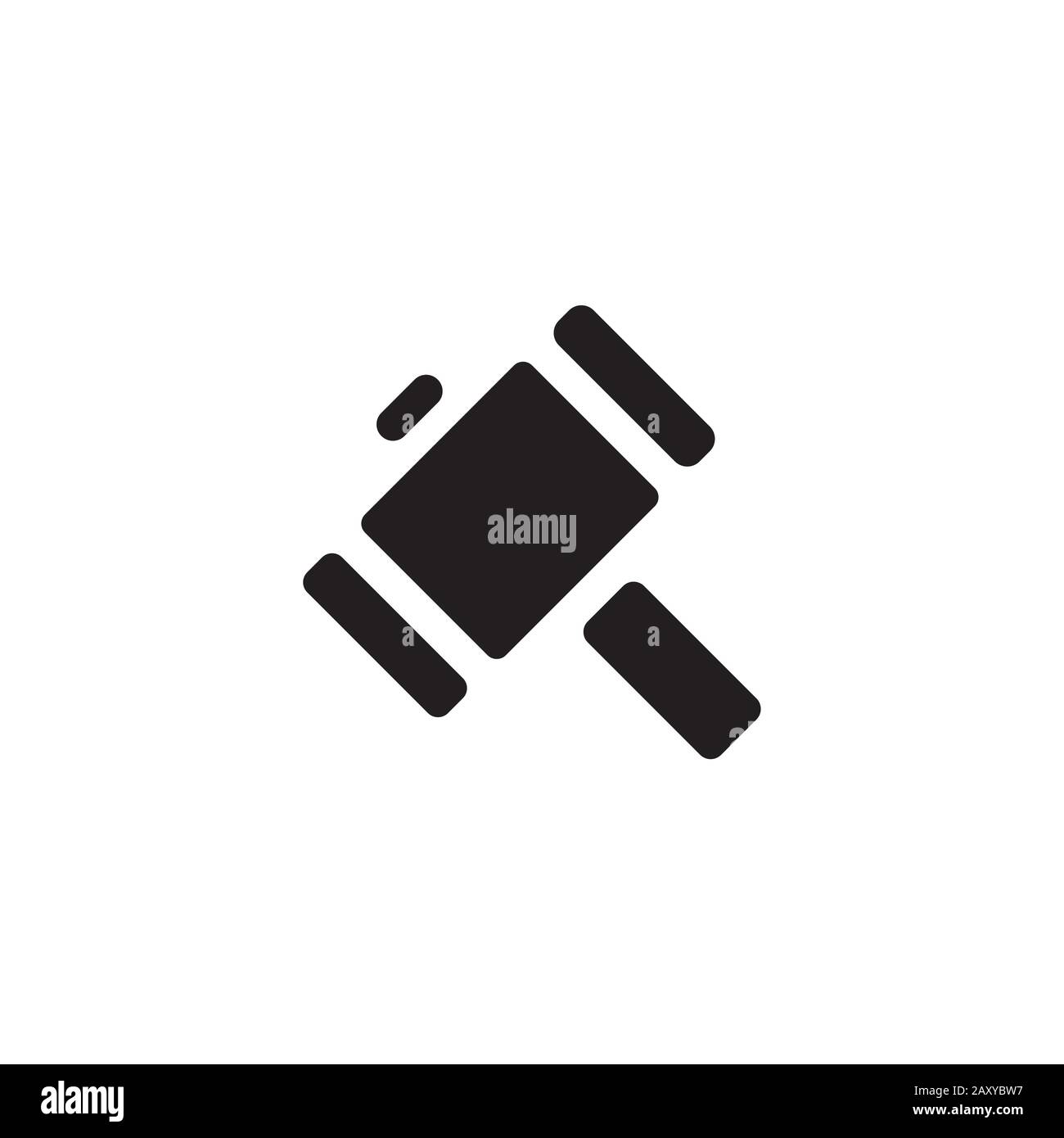 Auction gavel icon simple Black and White Stock Photos & Images - Alamy