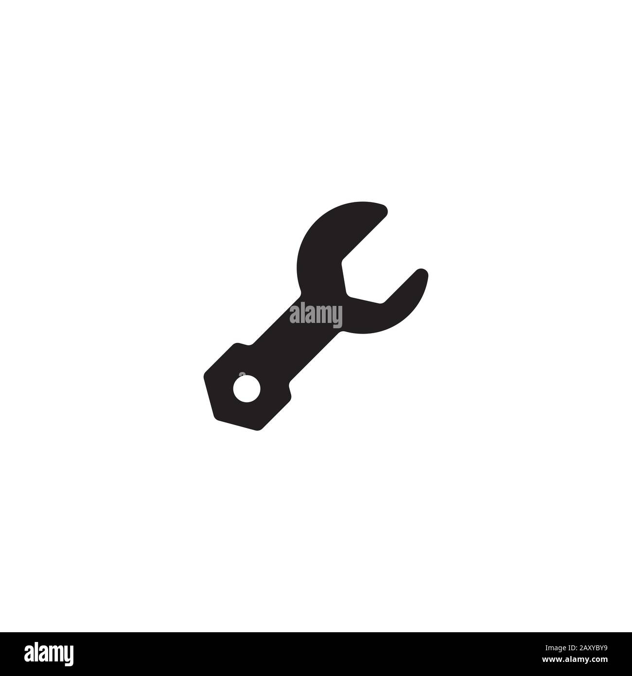 Mechanic wrench simple flat Stock Vector Images - Alamy