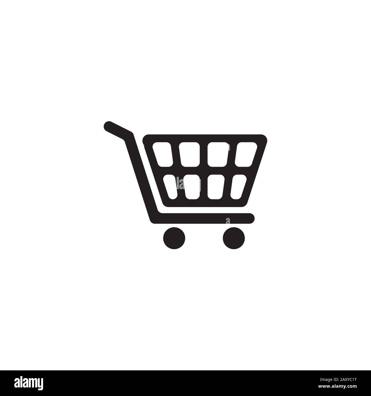 Shopping cart icon isolated Black and White Stock Photos & Images - Alamy