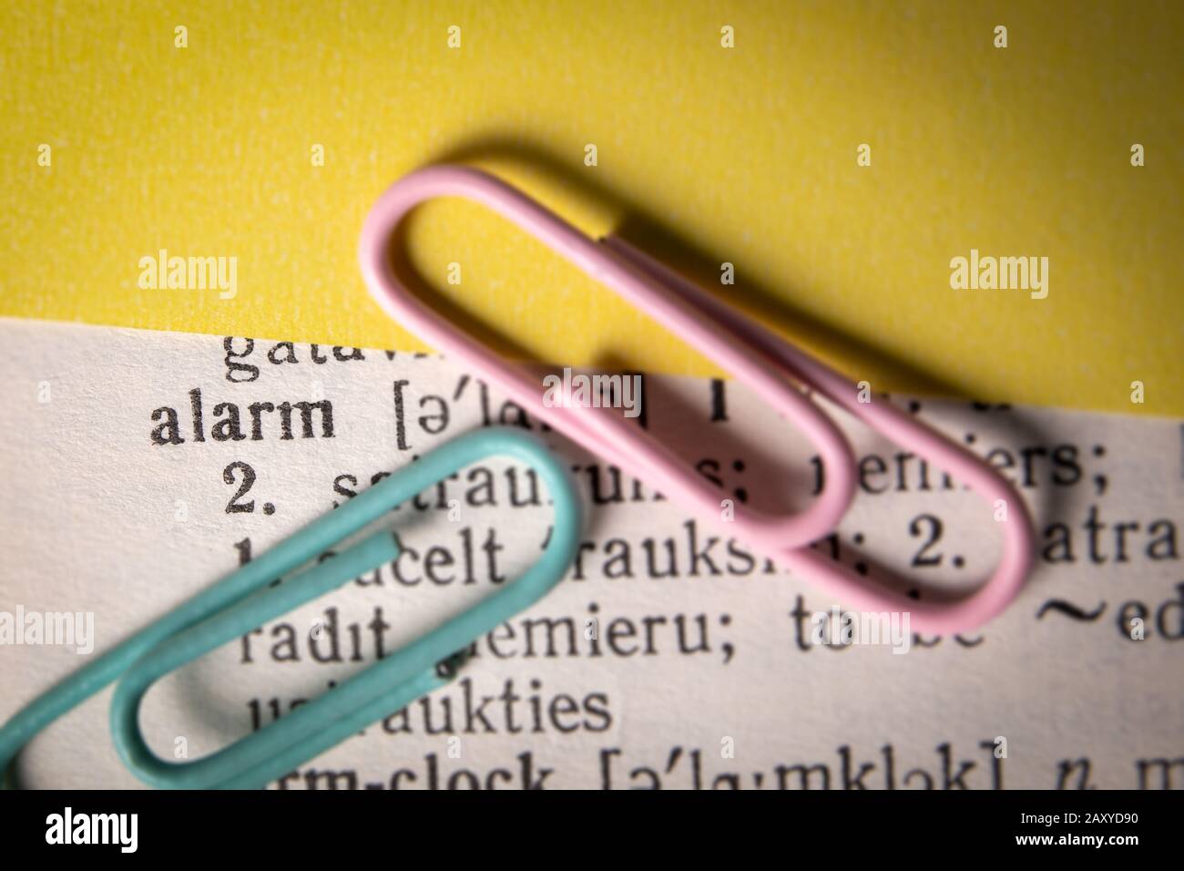 Alarm. Panic, security, statement and warning concept. Keyword and ...