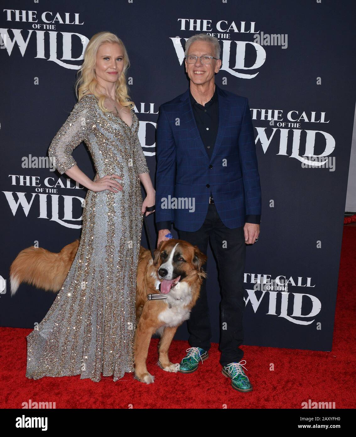 Los Angeles, USA. 13th Feb, 2020. Chris Sanders, wife Jessica Steele ...