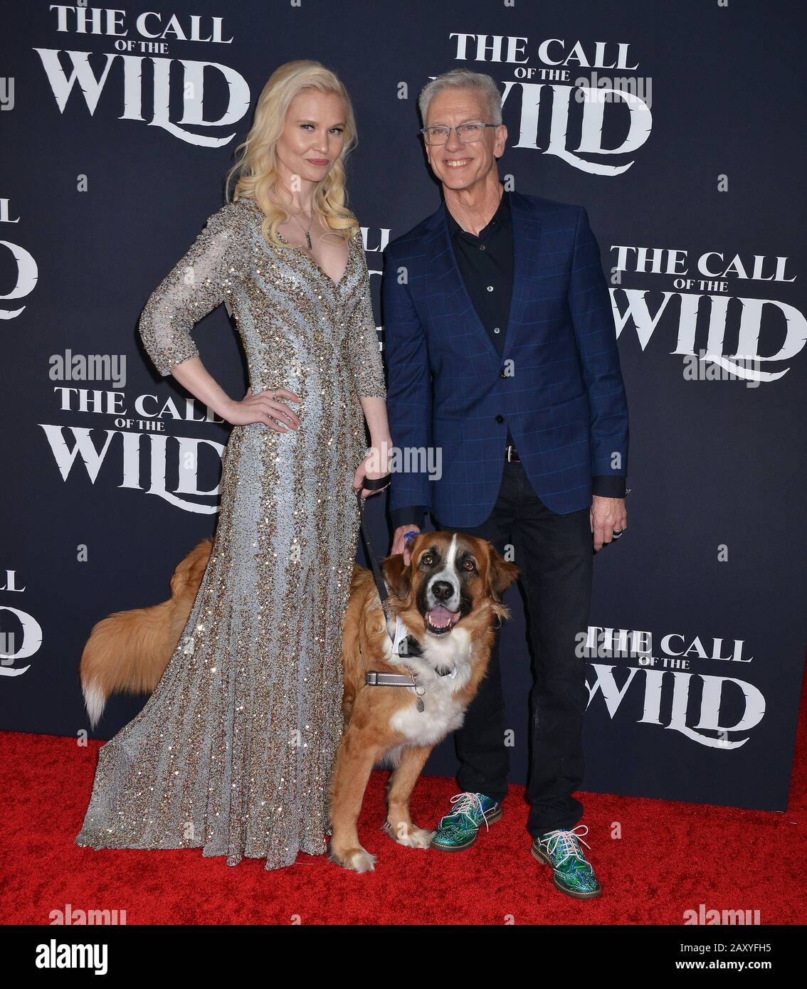 Los Angeles, USA. 13th Feb, 2020. Chris Sanders, wife Jessica Steele ...