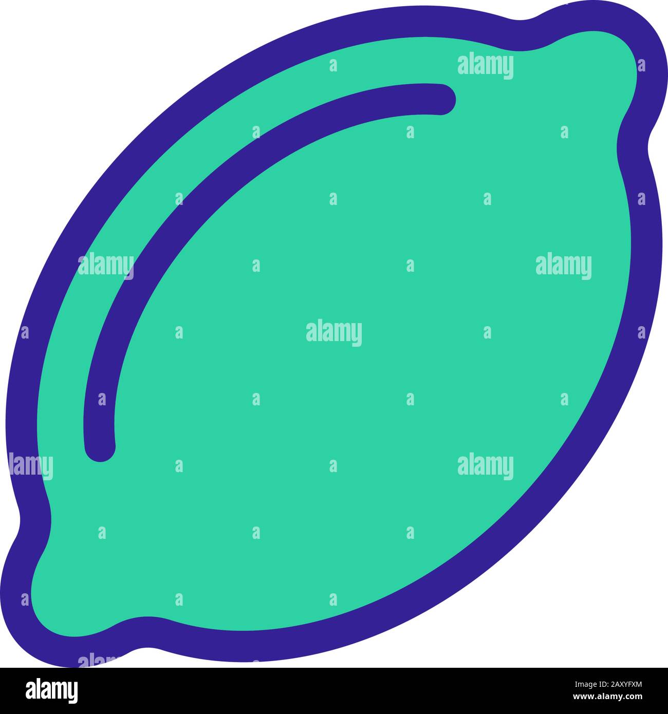 Lime icon vector. Isolated contour symbol illustration Stock Vector ...