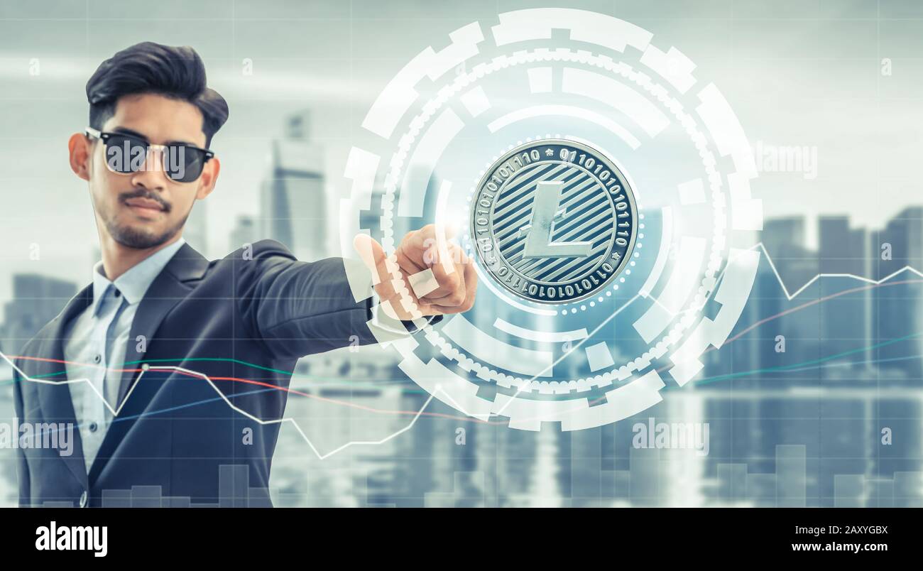 Cryptocurrency and blockchain trading and investing concept Stock Photo ...