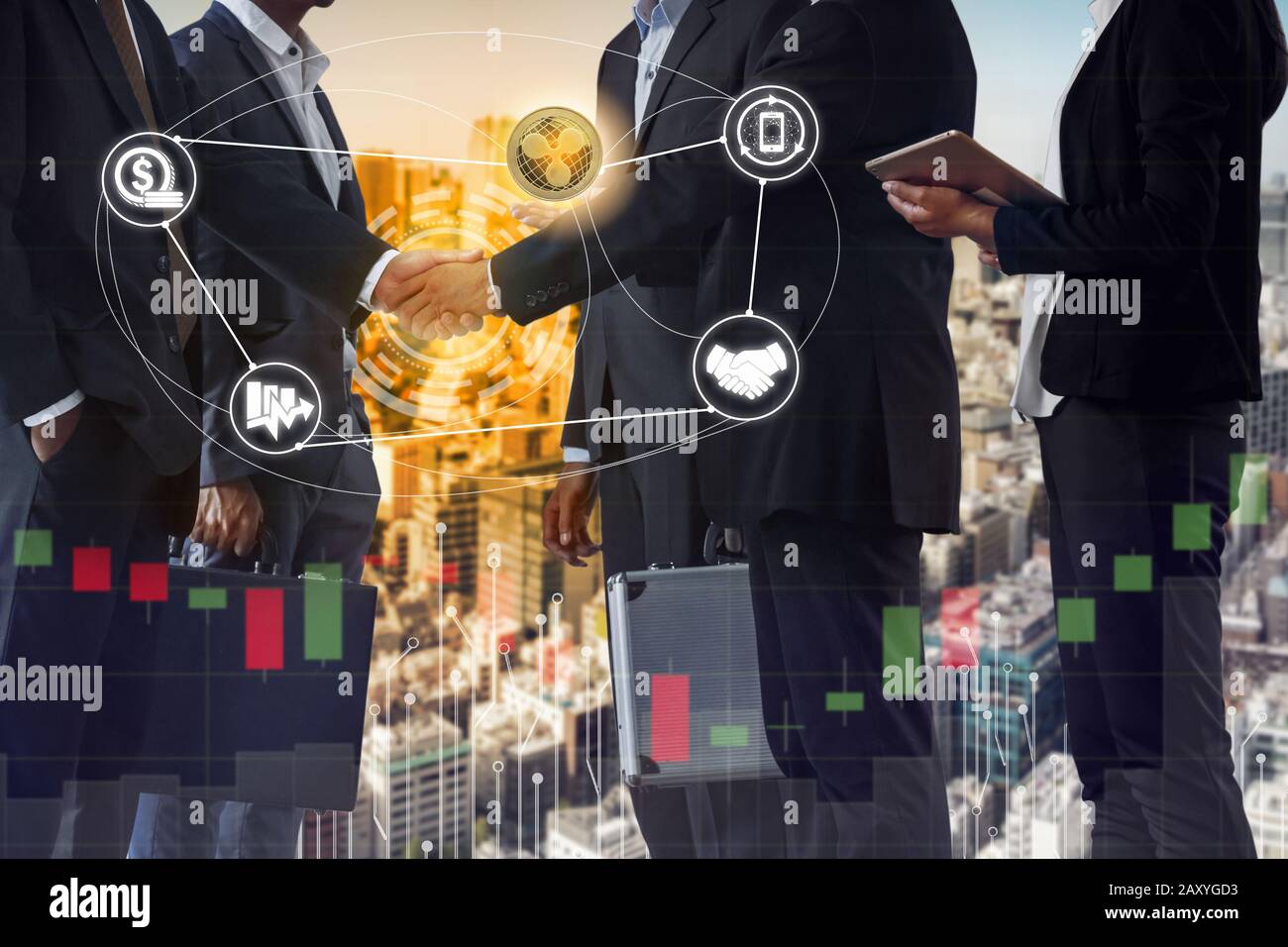 Cryptocurrency and blockchain trading and investing concept Stock Photo ...